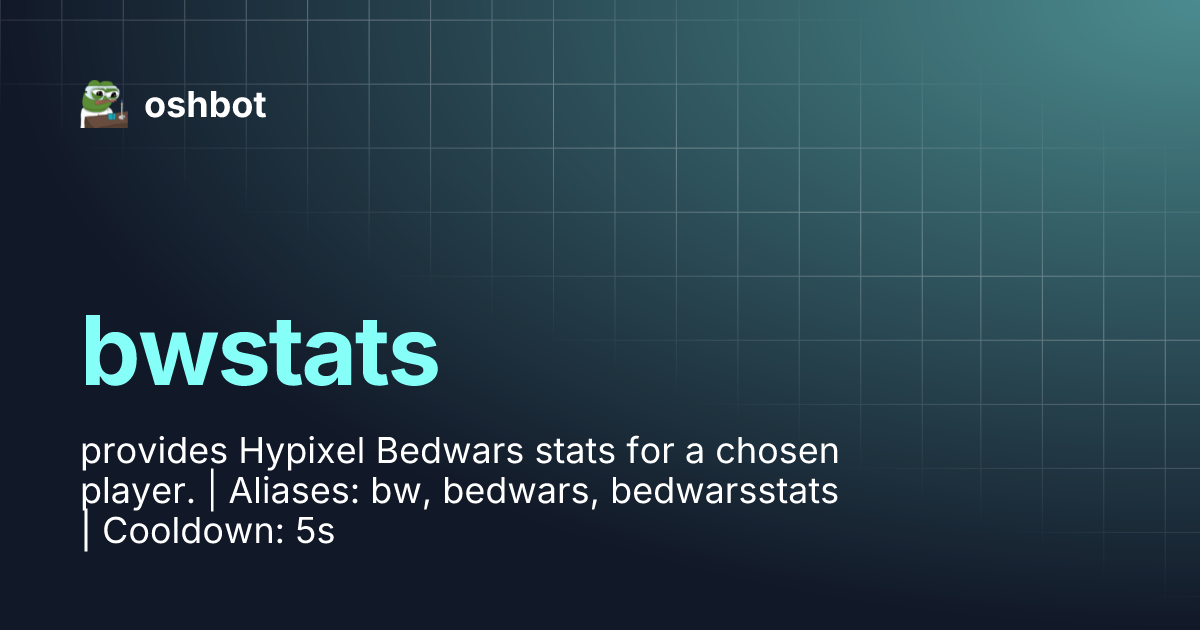 bwstats | oshbot