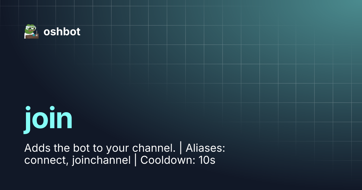 join | oshbot