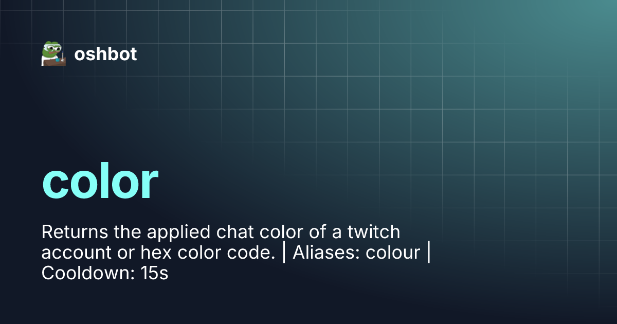 color | oshbot